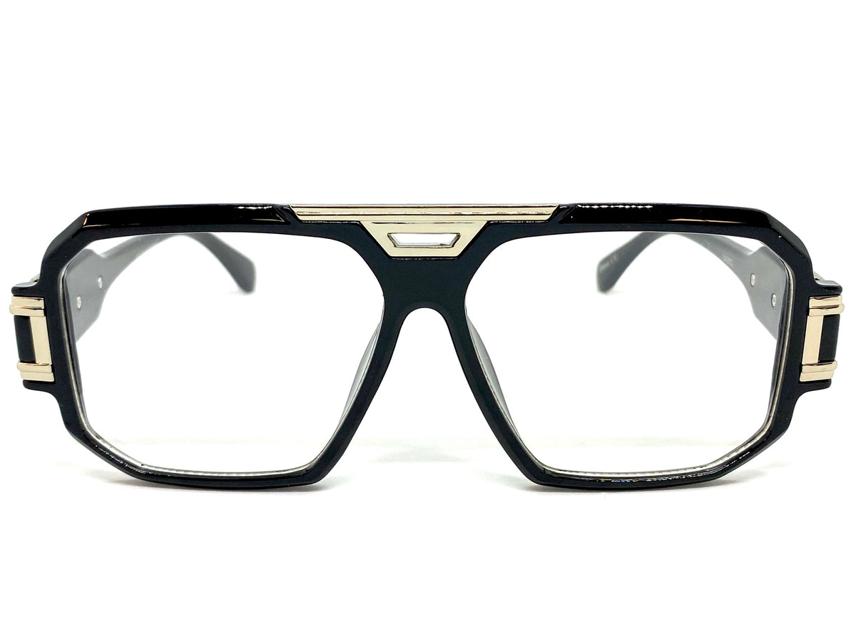 Classic Vintage Retro Hip Hop Rapper Style Clear Lens EYEGLASSES Black ...