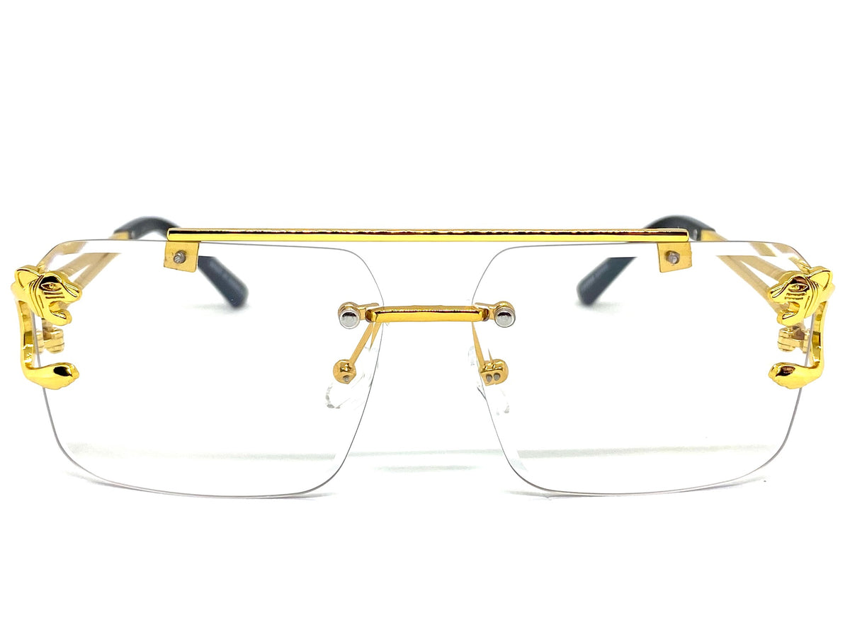 Classy Elegant Luxury Designer Hip Hop Style EYEGLASSES Gold Frame E09 ...