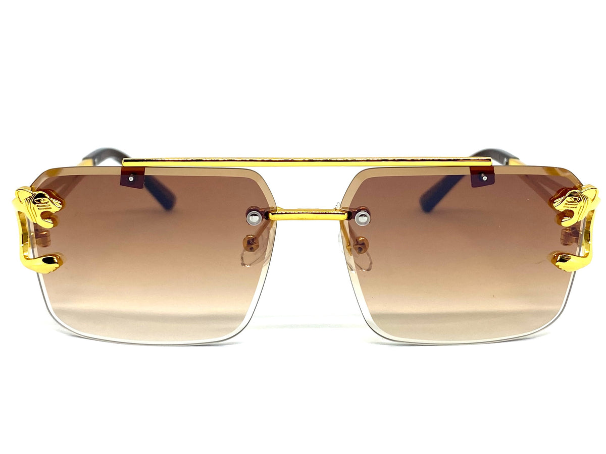 Classy Elegant Luxury Designer Hip Hop Style SUNGLASSES Gold Frame E09 ...