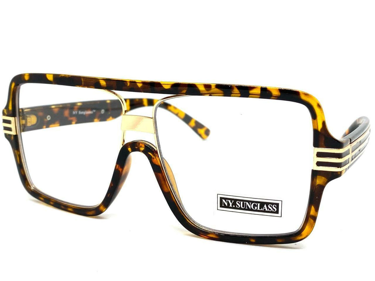Oversized Vintage Retro Hip Hop Style Clear Lens EYEGLASSES Large Tort ...