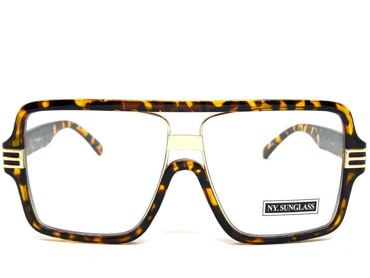 Oversized Vintage Retro Hip Hop Style Clear Lens EYEGLASSES Large Tort ...